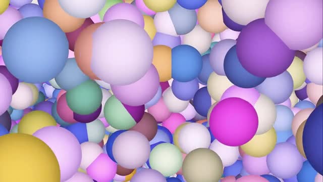 シックなブルーベースの球体が流れる背景の動画｜無料の動画素材サイト「動画AC」